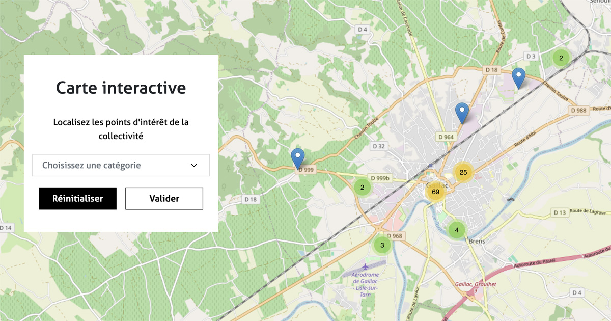 Carte interactive - Gaillac